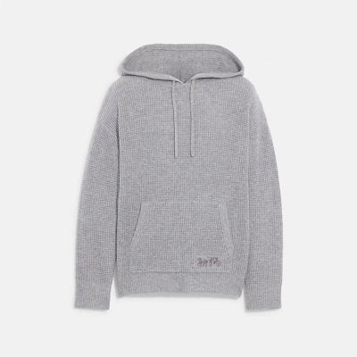 Coach Knitted Hoodie In Dark Grey Ash | ModeSens
