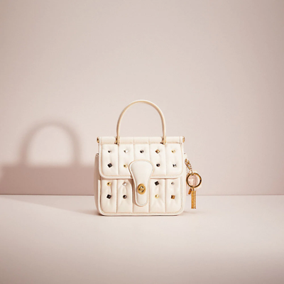Coach Upcrafted Willis Top Handle 18 With Quilting In Brass/chalk ...