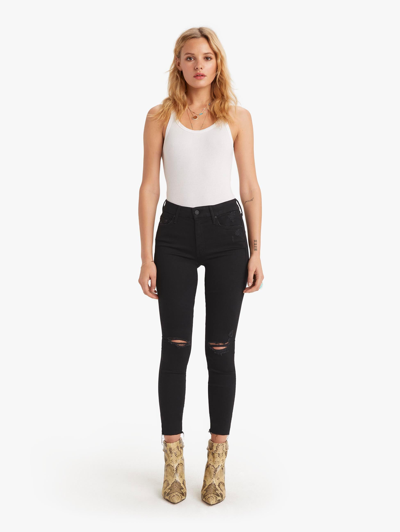 Mother The Looker Ankle Fray Guilty As Sin Jeans In Black | ModeSens