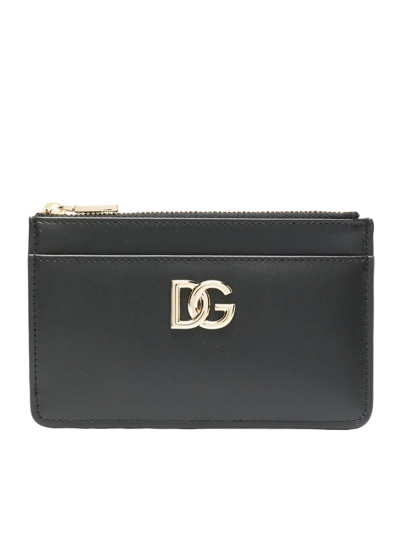 Dolce & Gabbana Calf Credit Card Holder In Black | ModeSens