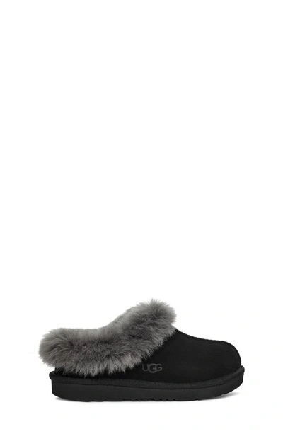 Ugg Kids' Moraene Genuine Sheepskin & Faux Fur Lined Slipper In Black ...