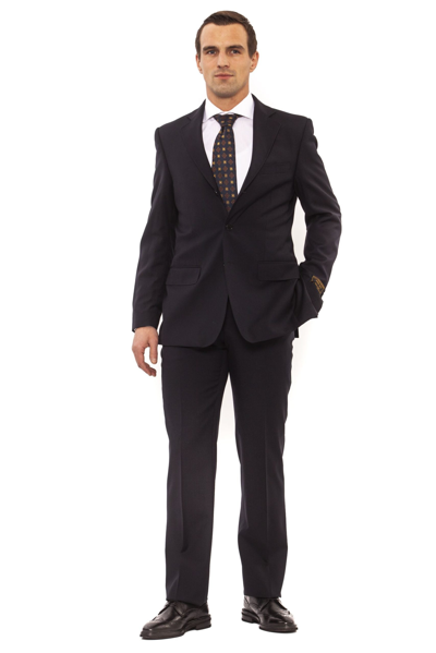 Ferre' Ferre Blue Wool Men's Suit | ModeSens