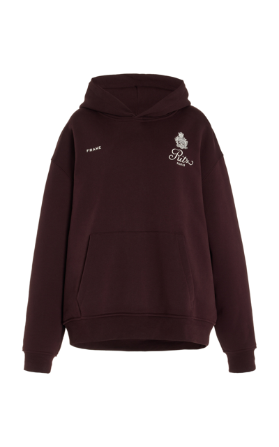 Frame Women's X Ritz Paris Cotton Hoodie In Burgundy | ModeSens