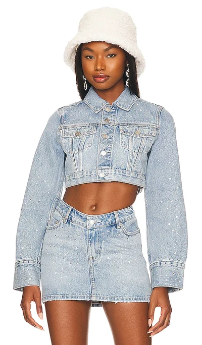 Lovers & Friends Casey Micro Shrunken Jacket In Chateau Embellish ...