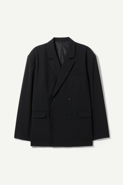 Weekday Petter Oversized Suit Blazer In Black | ModeSens