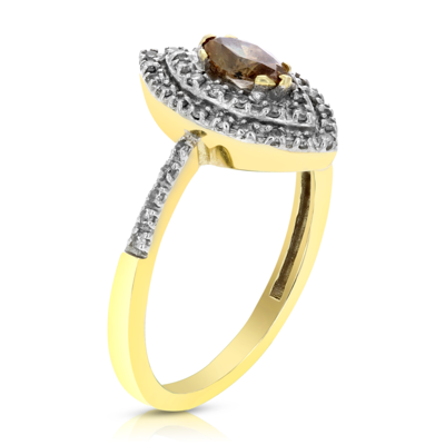 Vir Jewels 1/2 Cttw Marquise Champagne Diamond Cocktail Ring 14k Yellow ...