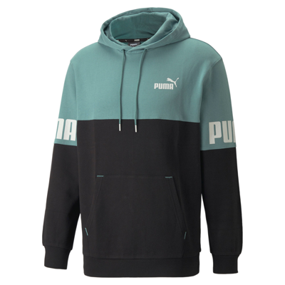 Puma Men's Power Colorblocked Hoodie In Black | ModeSens