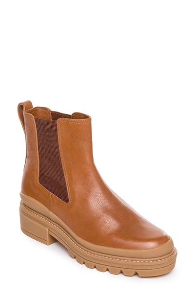 Bernardo Dove Leather Chelsea Bootie In Brown | ModeSens