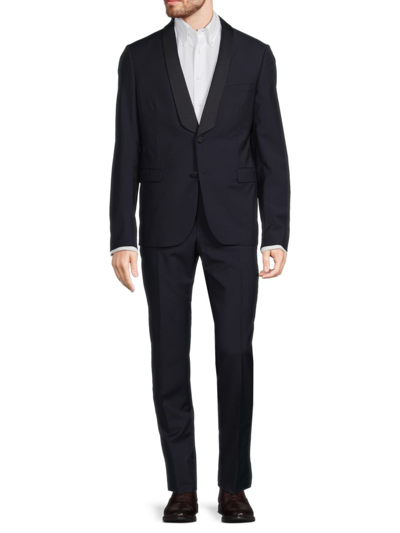 Valentino Men's Wool & Mohair Suit In Navy | ModeSens