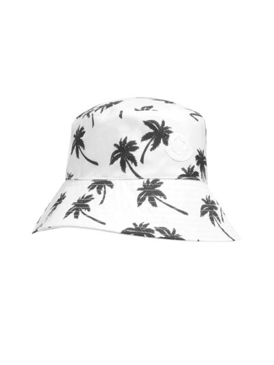 Moncler Palm Tree Bucket Hat In White Palm | ModeSens
