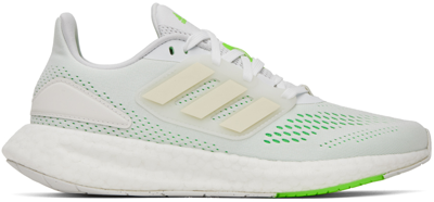 Adidas Originals White Pureboost 22 Sneakers In Ftwr White / Cloud W ...