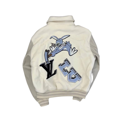Pre-owned Louis Vuitton X Virgil Abloh Bunny Leather Varsity Blouson ...