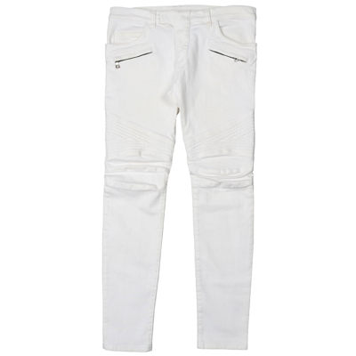 Pre-owned Balmain Denim In White | ModeSens