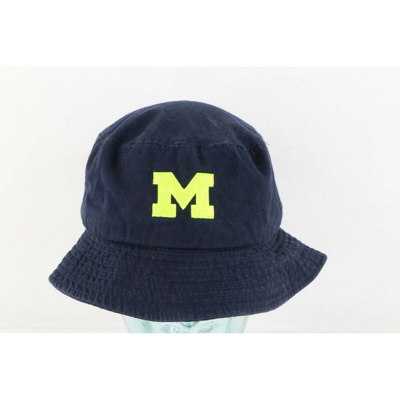 Pre-owned Vintage Streetwear University Of Michigan Bucket Hat In Blue ...