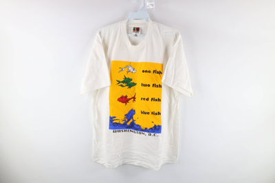 Pre-owned Vintage 90's Dr Seuss One Fish Two Fish Red Fish T-shirt In ...