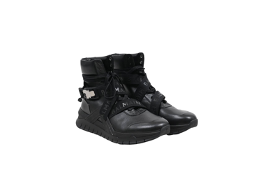 Pre-owned Balmain B Troop Nappa Strap Sneakers Black Leather | ModeSens