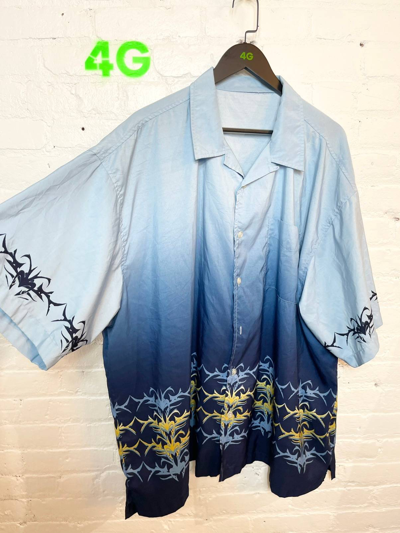 Pre-owned Vintage Oversized 2000s Barbed Wire Tribal Boxy Dad Shirt In ...