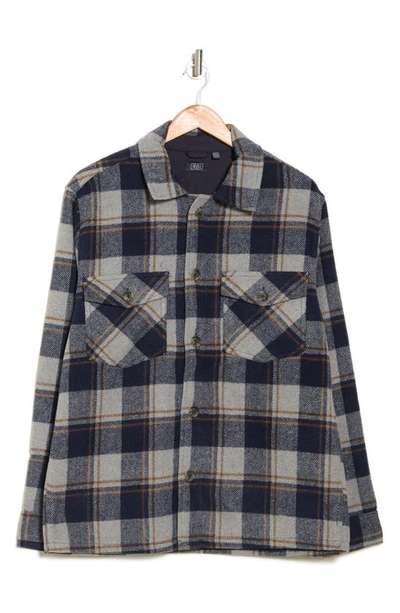 Rdi Plaid Double Pocket Shacket In Navy | ModeSens