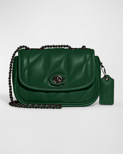 Coach Madison Pillow Quilted Shoulder Bag In Dark Pine | ModeSens