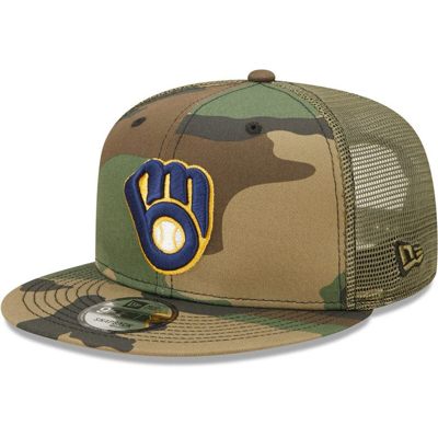 New Era Camo Milwaukee Brewers Trucker 9fifty Snapback Hat | ModeSens