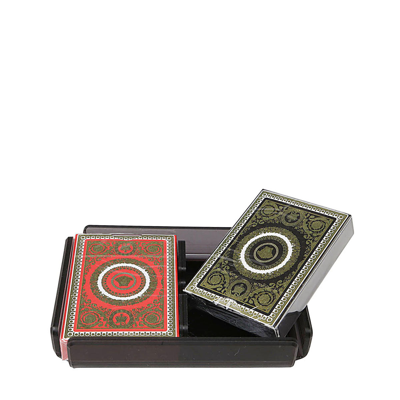 Versace Barocco Playing Cards Set In Red Gold | ModeSens