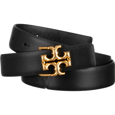 Tory Burch Eleanor Leather Belt In Nero | ModeSens