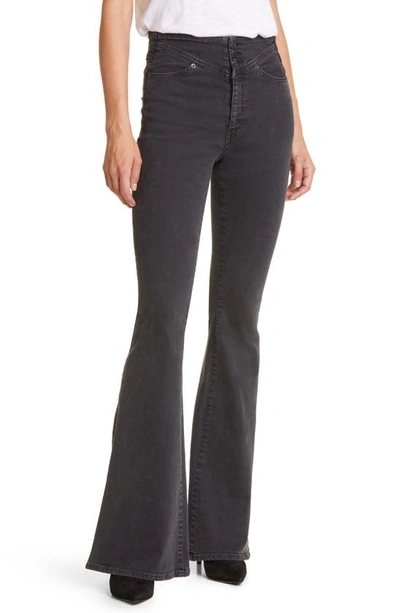 Veronica Beard Beverly Front Yoke High Waist Skinny Flare Jeans In ...