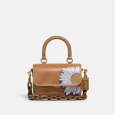 Coach X Koki, Rogue Top Handle In Original Natural Leather With Daisy ...