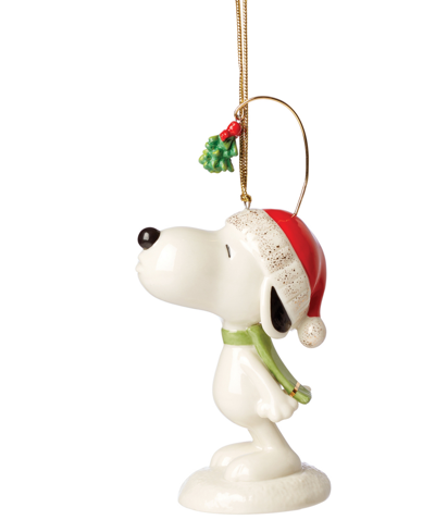 Lenox 2022 Snoopy Under The Mistletoe Ornament In Multi And Ivory ...