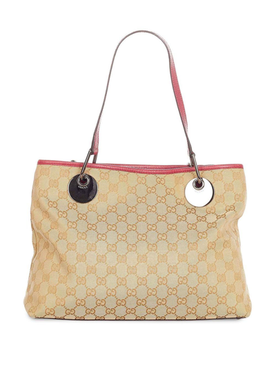 Pre-owned Gucci Gg Monogram Eclipse Shoulder Bag In 褐色 | ModeSens