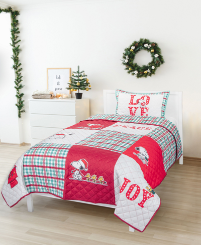 Peanuts Classic Peanuts Holiday 3-pc. Full/queen Quilt Set Bedding In ...