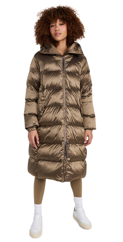 Varley Payton Long Puffer Jacket In Green | ModeSens