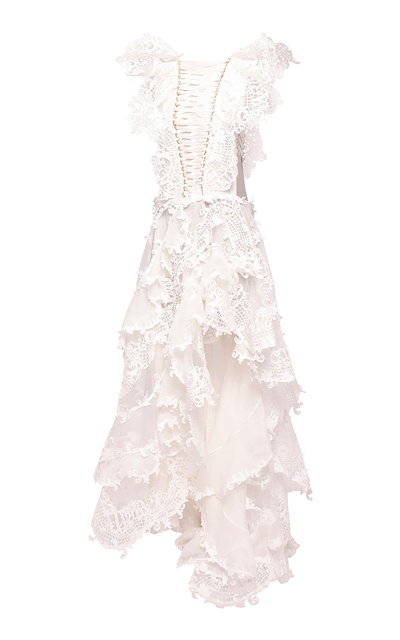 Zimmermann Women's Coaster Corset Laced Linen And Silk Gown In White ...