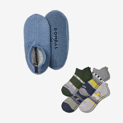 Bombas Gripper Slipper Ankle Sock 5-pack In Deep Ocean Mix | ModeSens