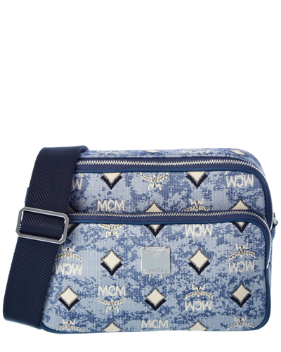 Mcm Klassik Vintage Jacquard Monogram Canvas & Leather Crossbody In ...