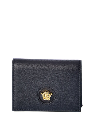 Versace La Medusa Leather Coin Purse In Black | ModeSens