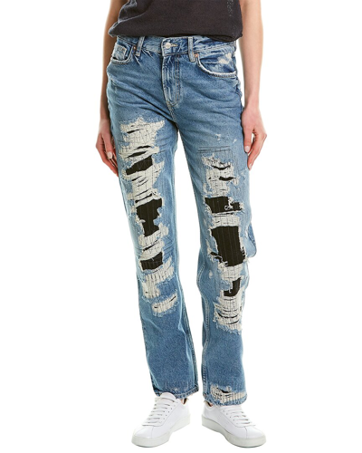 Free People Mccoy Destroy Tattered Blue Jean | ModeSens