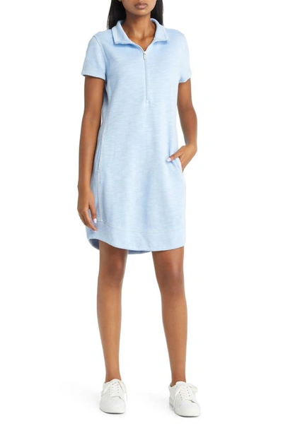 Tommy Bahama Tobago Bay Half Zip Dress In Light Sky | ModeSens