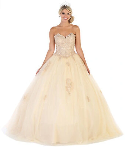 Pre-owned Designer Sweet 16 Corset Lace Up Back Prom Dress Pageant ...