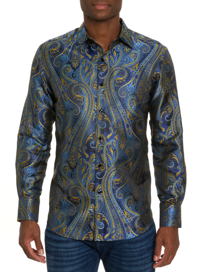 Robert Graham Limited Edition Daystar Long Sleeve Button Down Shirt In Navy | ModeSens
