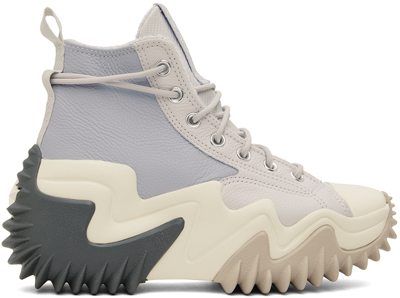 Converse Gray Run Star Motion Sneakers In Gravel/mouse/egret | ModeSens