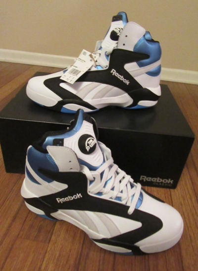 Pre-owned Reebok Shaq Attaq Pump Size 11 White Black Azure Gx3881 ...
