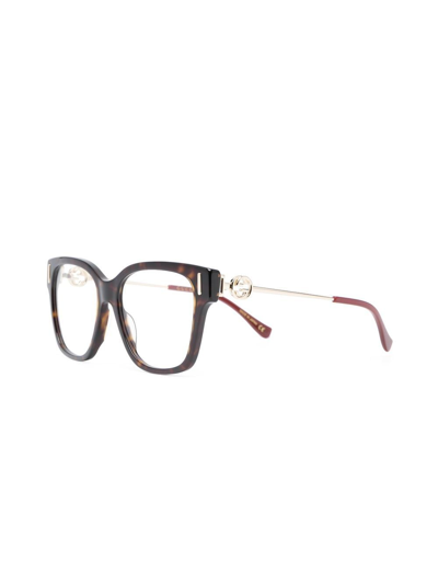 Gucci Square-frame Optical Glasses In Brown | ModeSens