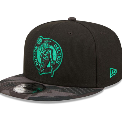 New Era Black Boston Celtics Camo Visor 9fifty Snapback Hat | ModeSens