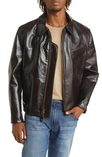Schott Classic Heavy Steerhide Racer Jacket In Brown | ModeSens