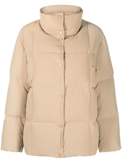 Stand Studio Sally Puffer Jacket In Brown | ModeSens