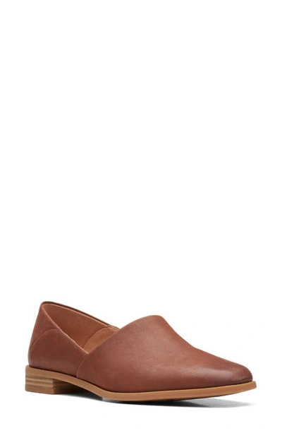 Clarks Pure Belle Slip-on Shoe In Dark Tan Leather | ModeSens