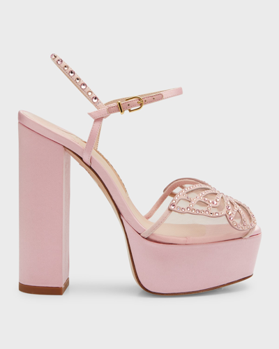 Sophia Webster Farfalla Crystal Butterfly Platform Sandals In Blossom ...