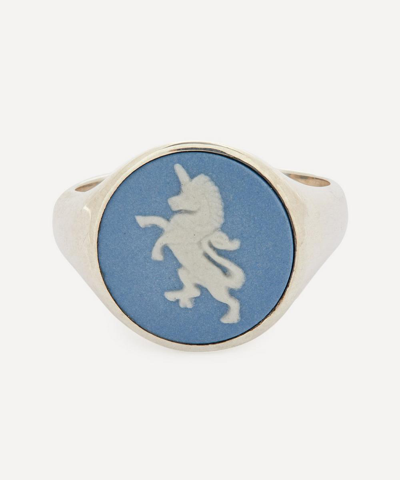 Ferian Sterling Silver Wedgwood Unicorn Round Signet Ring | ModeSens