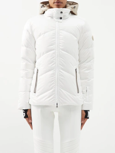 Bogner Callie-d Hooded Quilted Down Ski Jacket In Offwhite | ModeSens